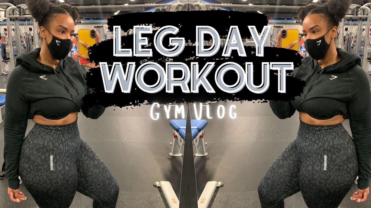 LEG DAY VLOG! WORKOUT WITH ME.. - YouTube