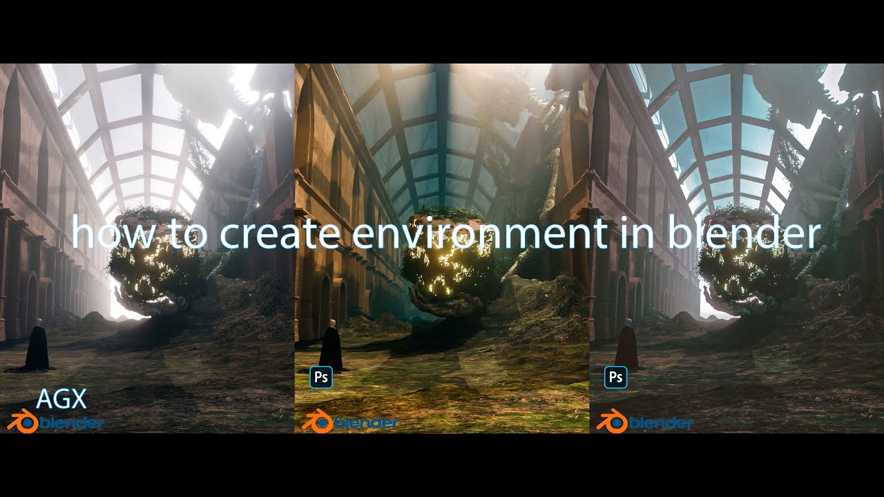 how to create environment in blender | 06 | Blender 3.6 | Photoshop ...