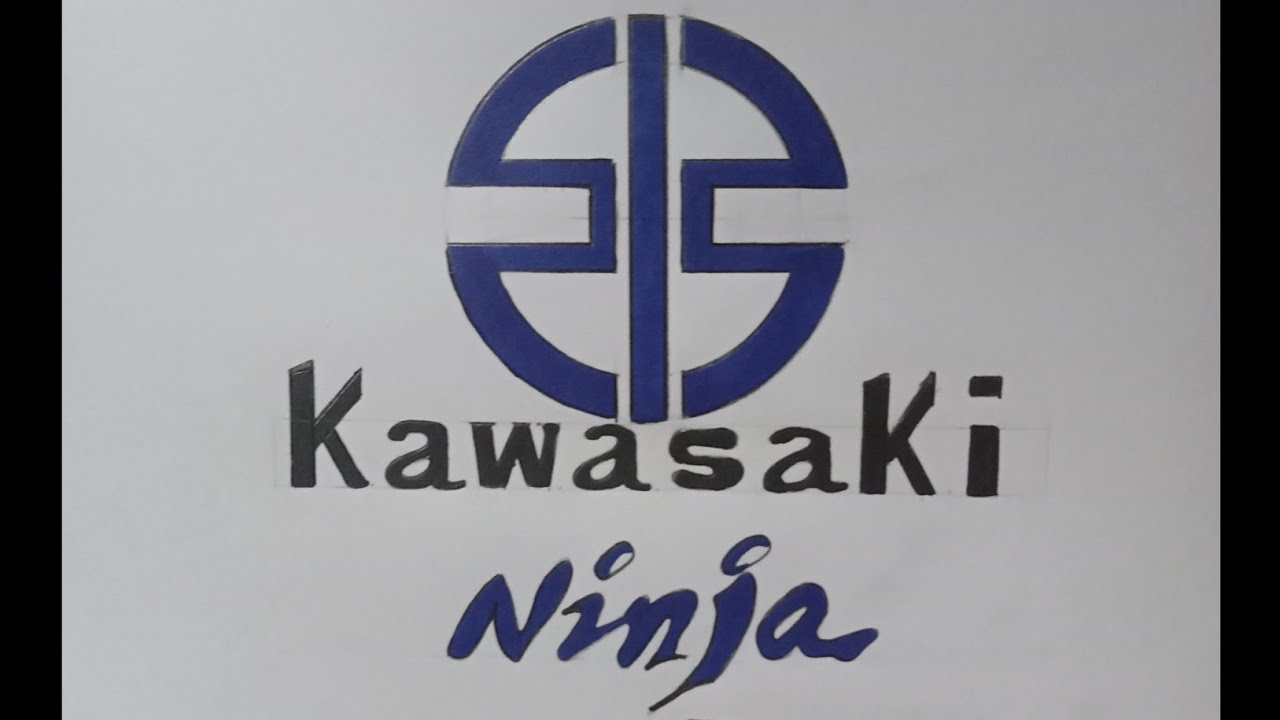 Kawasaki ninja h2r logo drawing easy | Step by step for Beginners ...