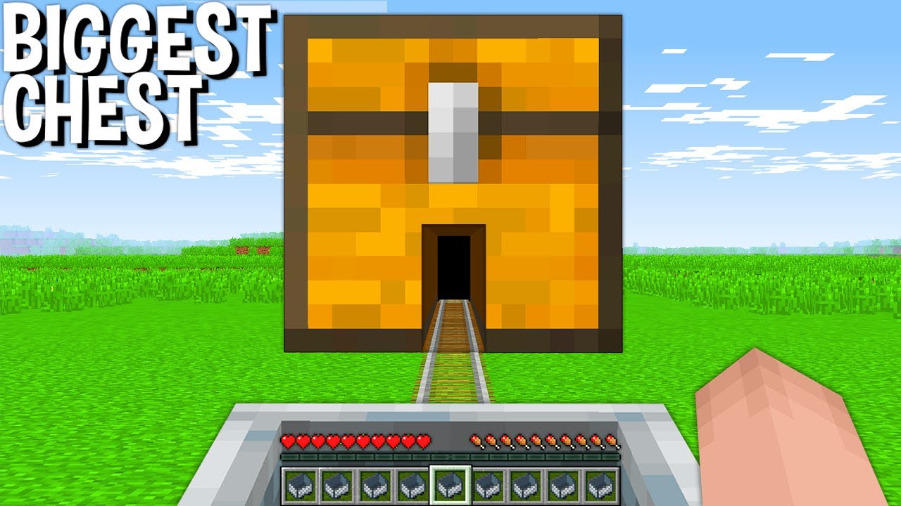 Where does lead this RAILWAY in the BIGGEST CHEST in Minecraft ! CHEST ...