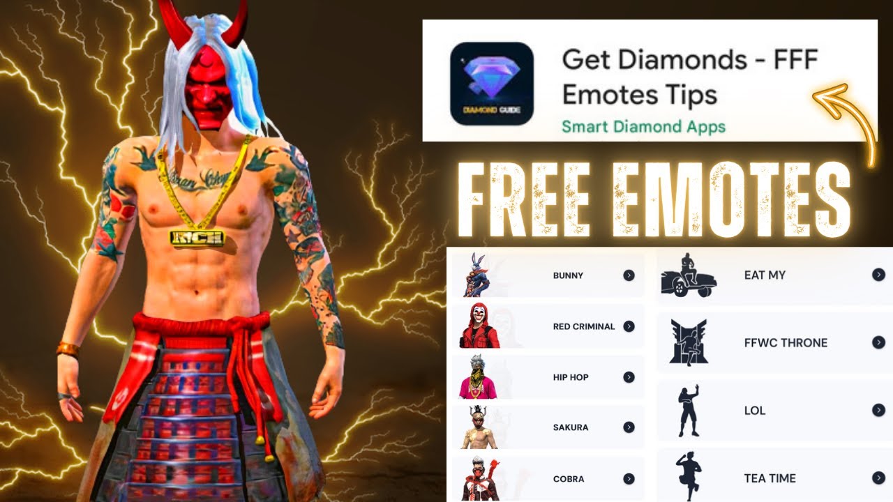 Get Diamonds FFF Emotes Tips App Real Or Fake | Free Fire Free Emote ...