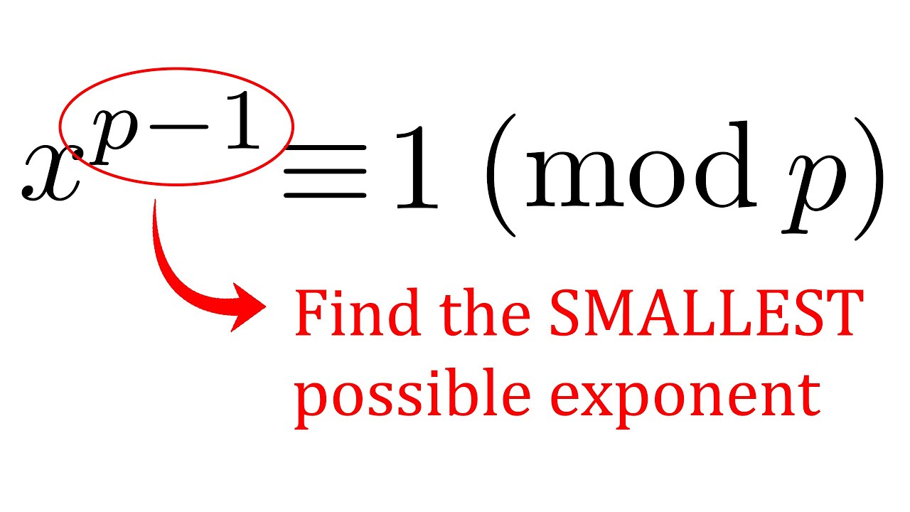 What Is The Order Of X Mod P Definition And Properties YouTube