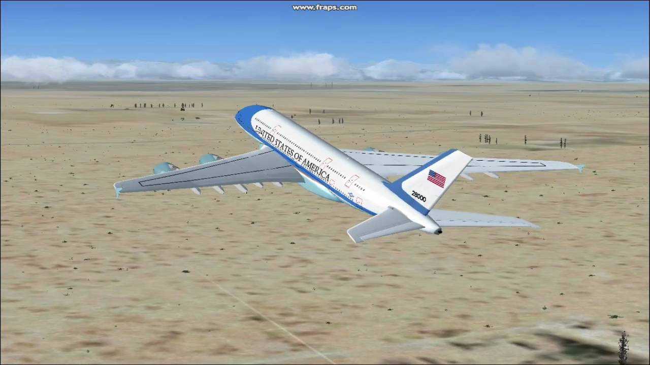 Fsx-Air Force One- Airbus A380 HD - YouTube