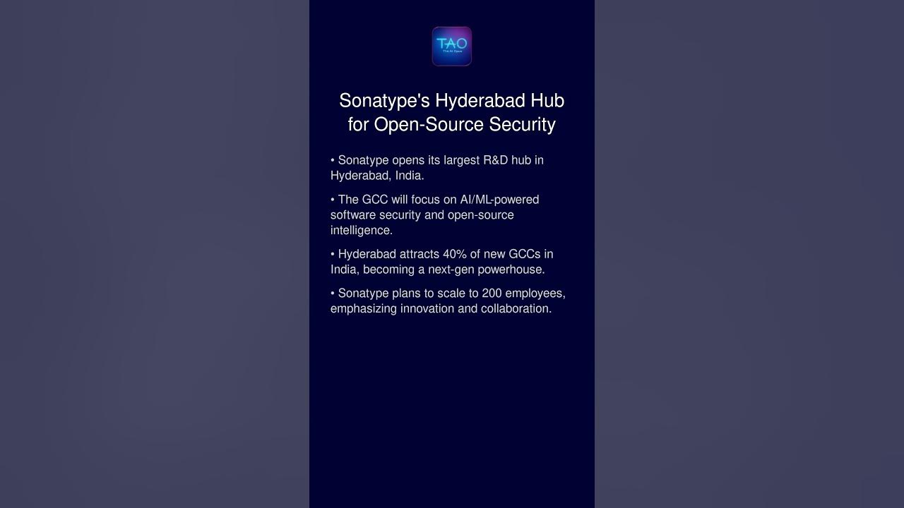 Sonatype's Hyderabad Hub for Open-Source Security - YouTube