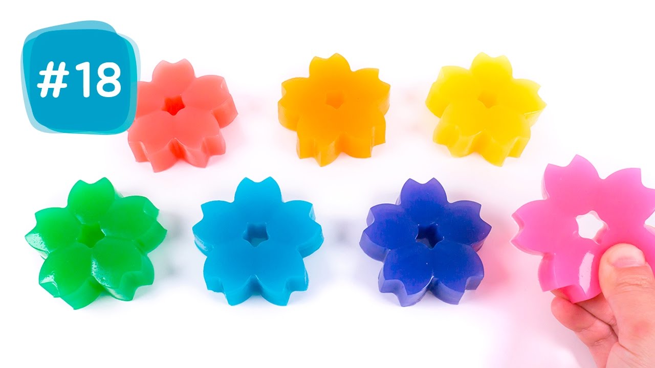 Learn Colors with Colorful Cherry Blossom Gummy Jelly for Children #18 ...