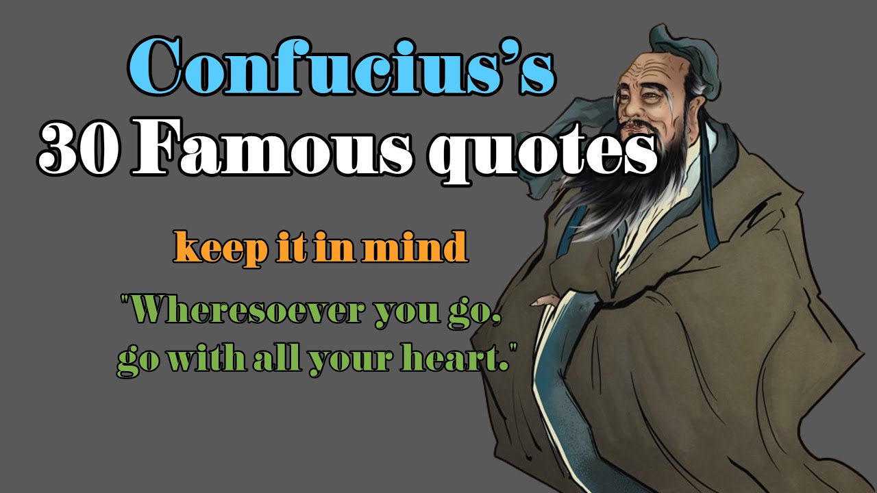 Confucius's 30 famous quotes - YouTube