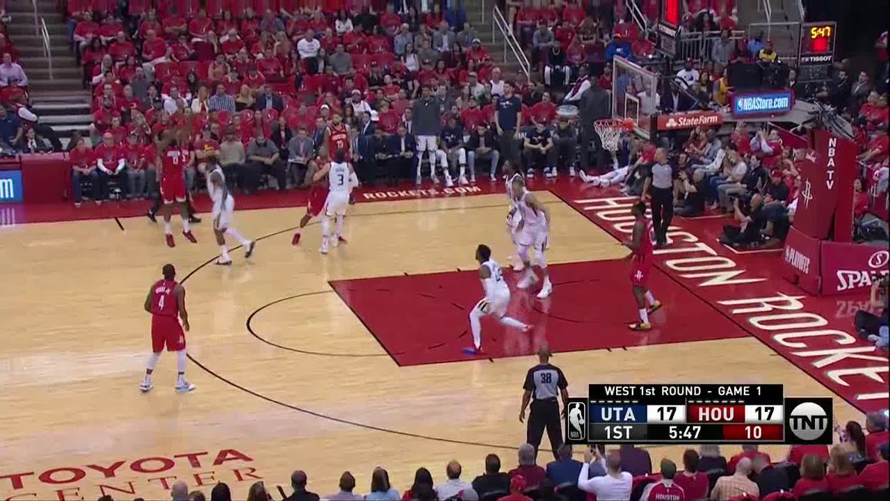 NBA, playoff 2019, Rockets vs. Jazz, Round 1, Game 1, Move 13, James ...