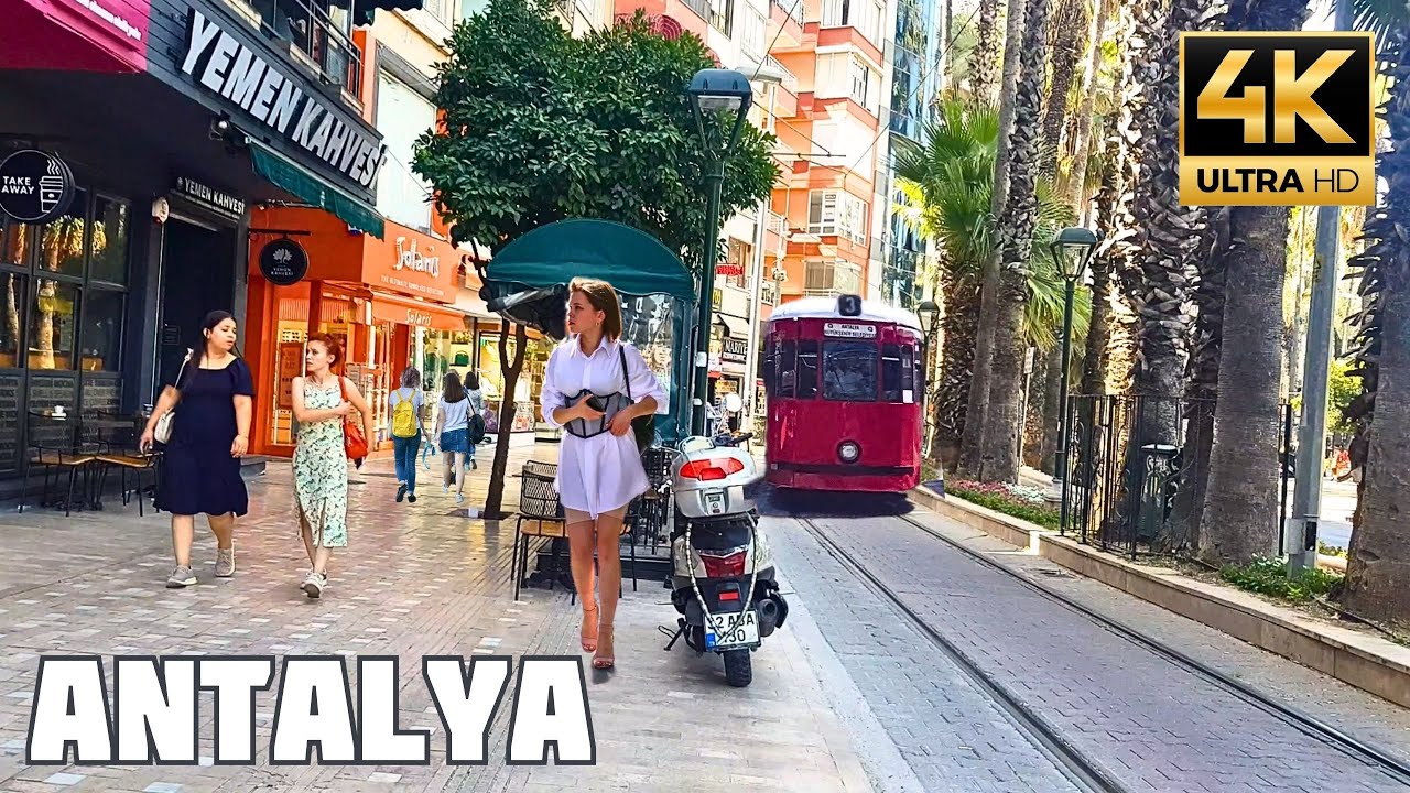 Walk in Antalya Old Town & City Center | Turkey Walking Tour | 4K (UHD ...