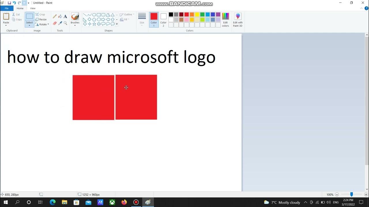 how to draw microsoft logo - YouTube