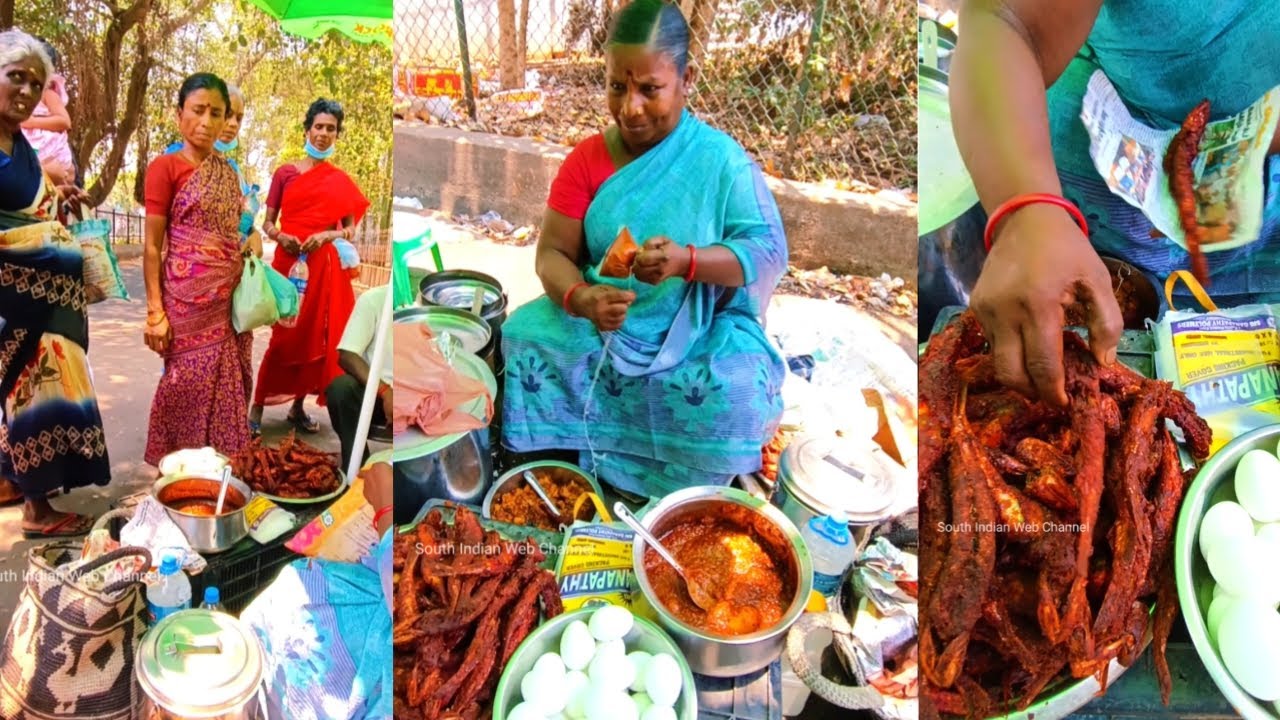 Meen kulambu sappadu just ₹40 at Pondicherry Street food In India - YouTube