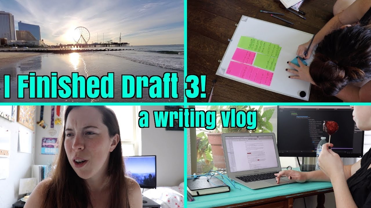 I FINISHED DRAFT 3!!! // a writing vlog - YouTube