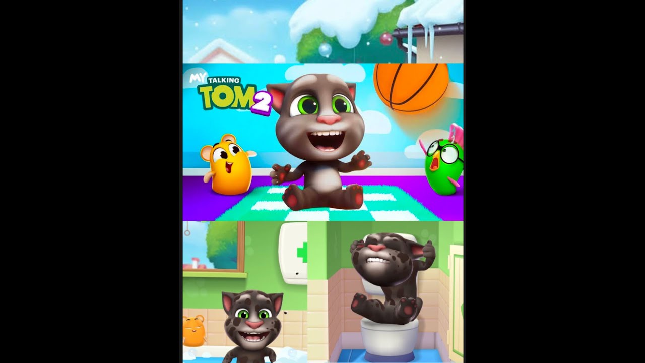 My talking tom 2 || 🍏🍎🍇🧀🚽🚿🛁🛀🛏️🛏️ - YouTube