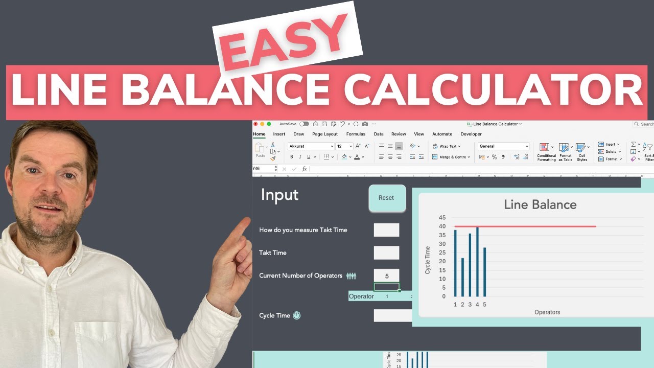 The Ultimate Line Balance Excel Calculator | Takt Time & Efficiency ...
