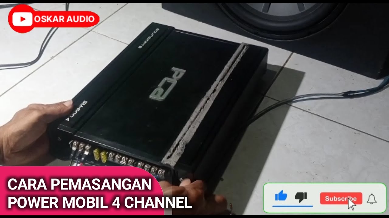 Cara pemasangan power mobil 4 channel - YouTube