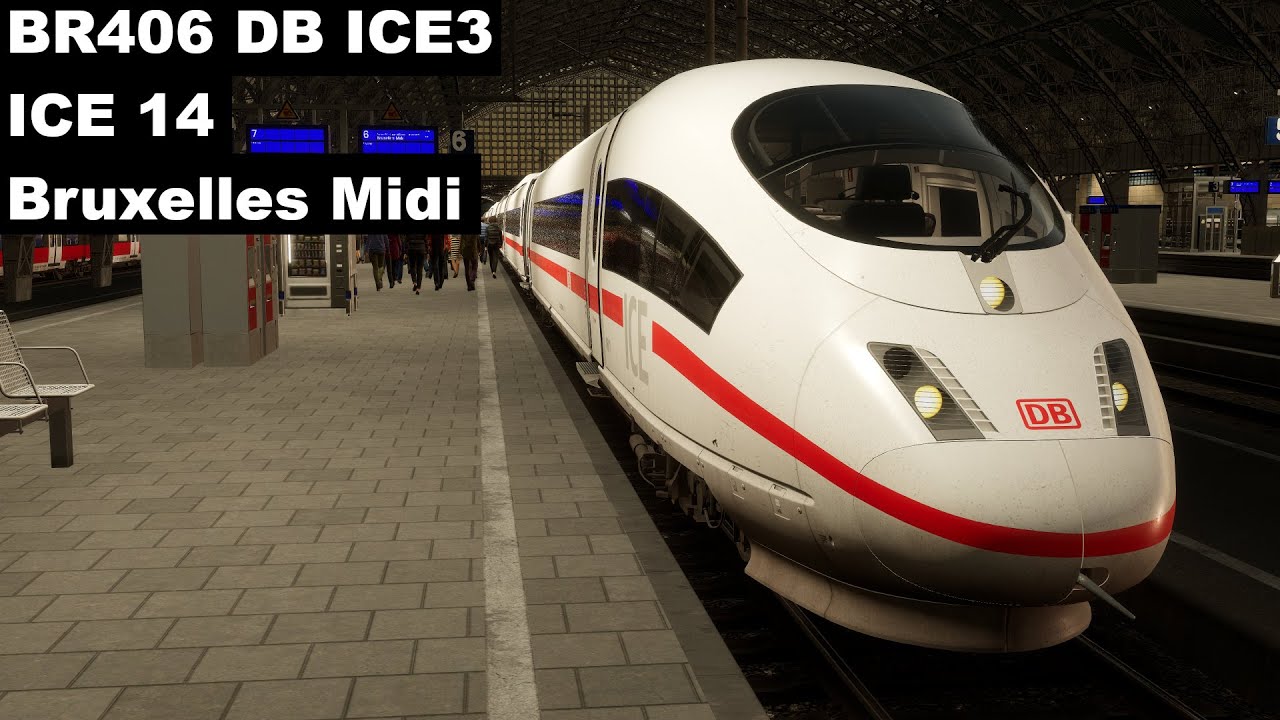 ICE3 BR406 DB - ICE 14 - Bruxelles Midi - YouTube