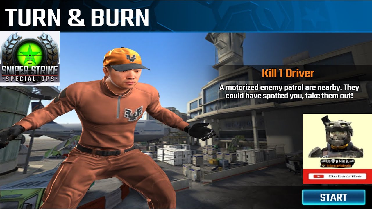 Campaign zone 10 Airport rifle mission #7 turn & burn sniper strike ...