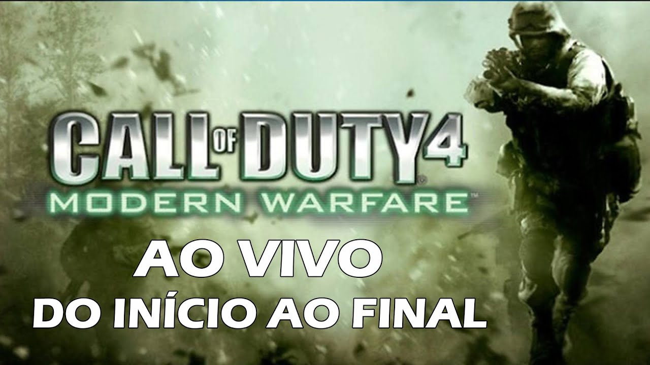 🔴 COD 4 MW PC AO-VIVO - Do Inicio até Zerar (PT-BR) - YouTube