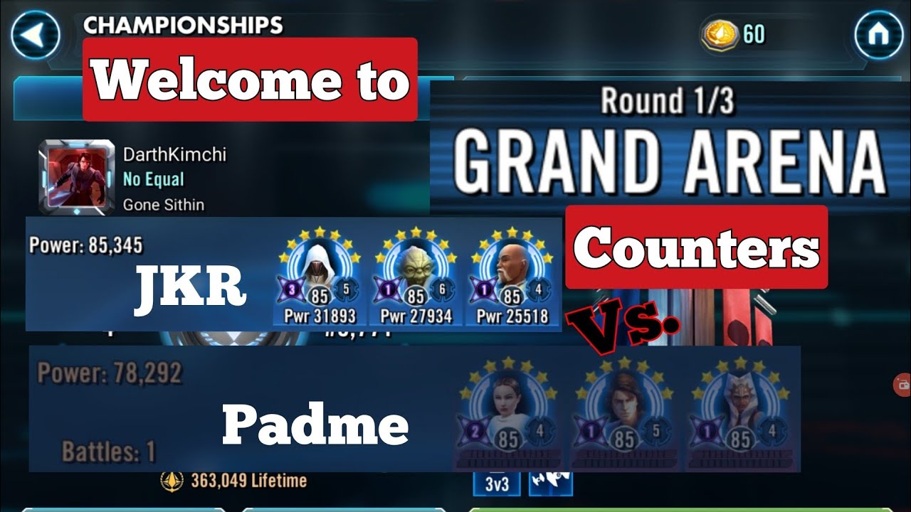 SWGOH - 3v3 Padme Counter - YouTube