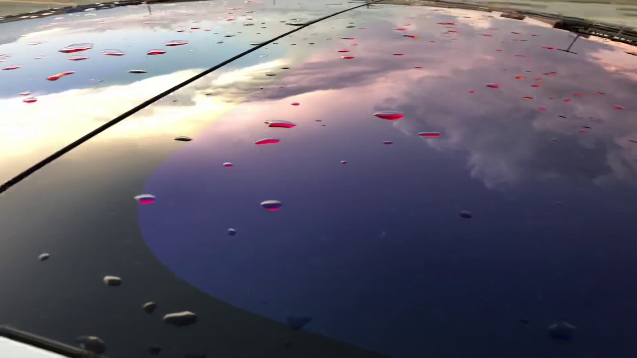 Tesla Model 3 Glass Roof rain drop effect (UV Layer) - YouTube