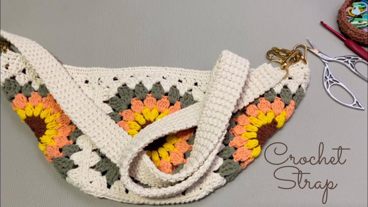 Crochet bag shoulder strap, very strong, won't stretch, can be used ...
