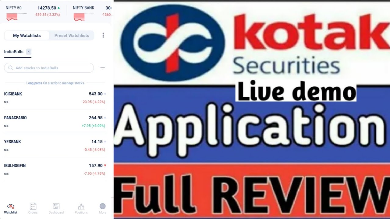 Kotak securities Application full review 2021| kotak securities live ...
