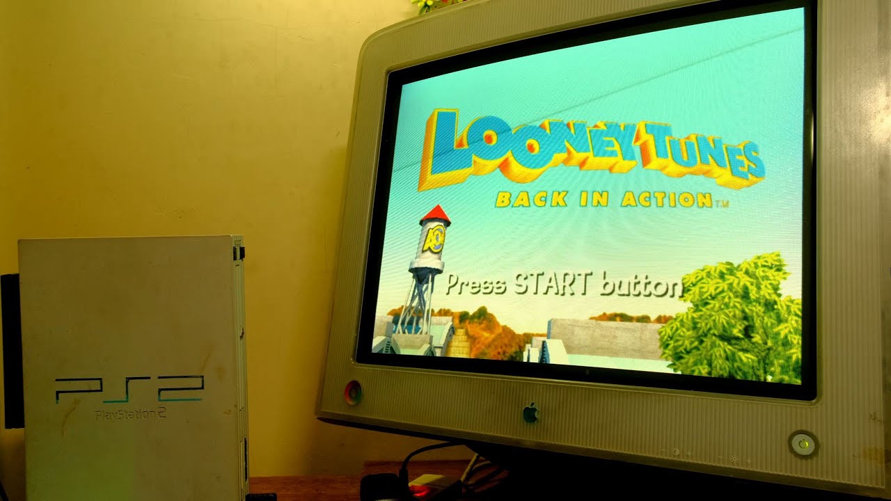 Gaming on CRT | PS2 480p VGA | Looney Tunes : Back In Action | Apple ...