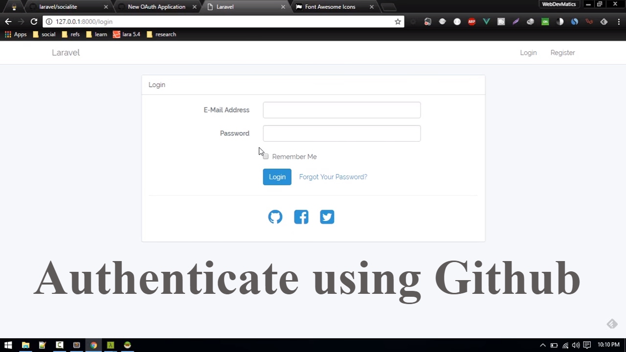 Login with Github: Socialite - YouTube