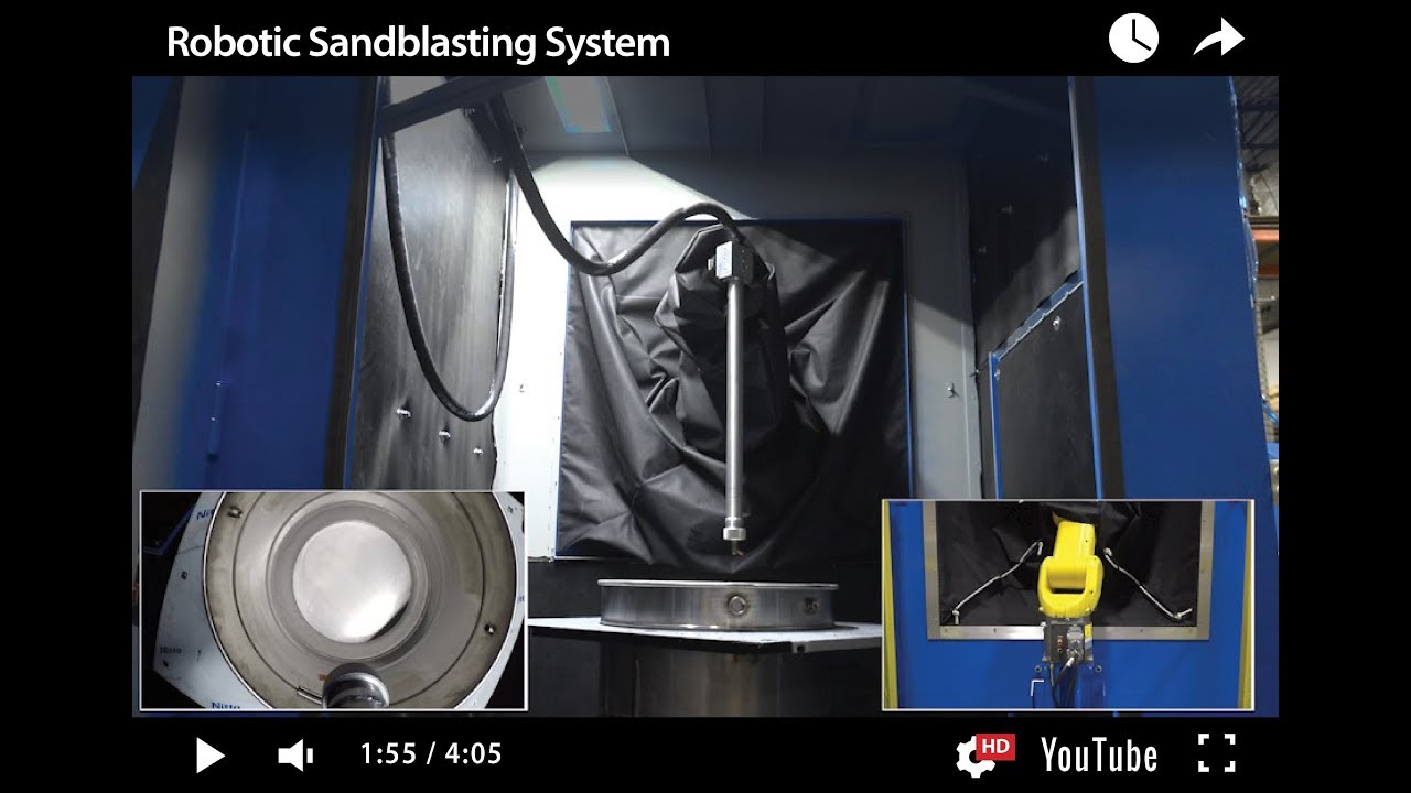 Robotic Sandblasting System (ISTblast) - YouTube