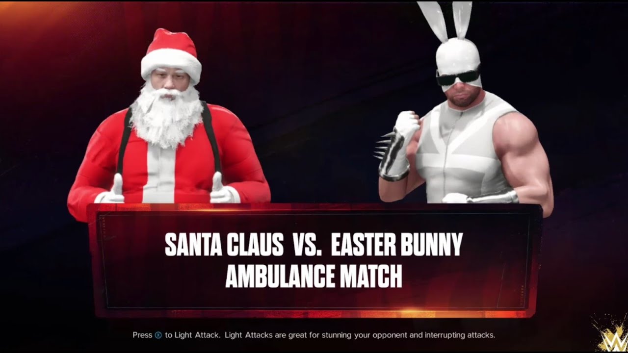 AMBULANCE MATCH: Santa Claus vs The Easter Bunny - YouTube