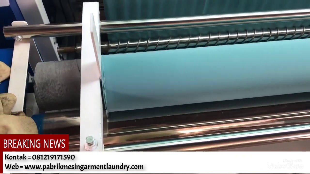 Pabrik mesin gulung kain, inspek bahan, cek kain inspecting inspection ...