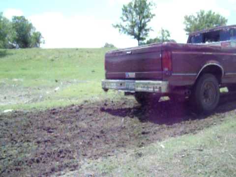 f250 mudding in two wheel - YouTube