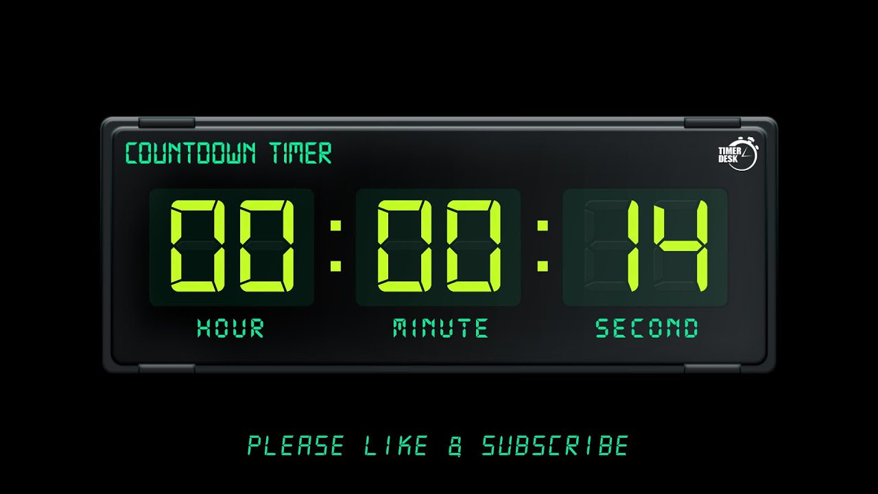 14 SECONDS TIMER - 1080p - COUNTDOWN TIMER - YouTube