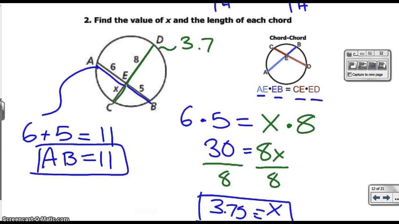 Lesson 4 Chord-Chord Product Theorem - YouTube