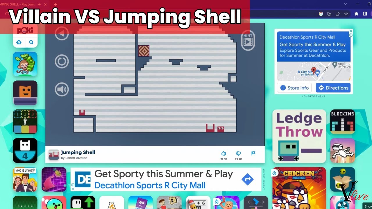 Villain clears the difficult level of jumping shell | @Poki | The ...