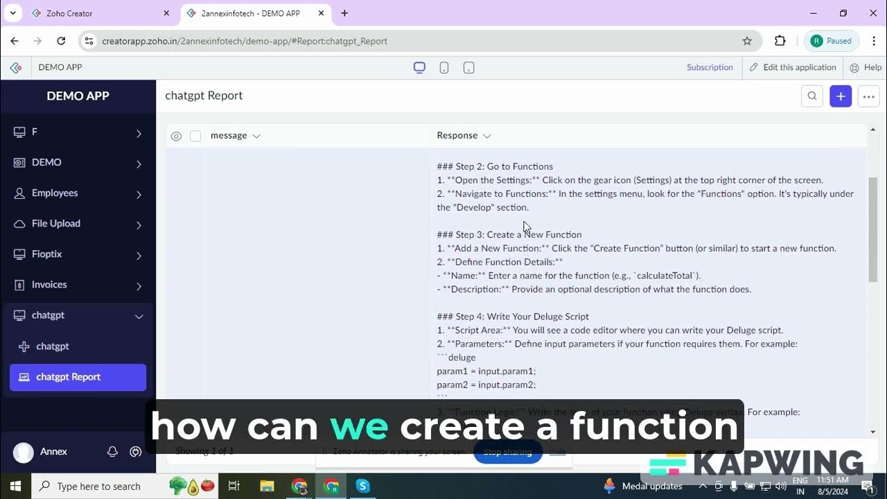Zoho Creator integration with chatgpt using deluge - Rahul Bindal - YouTube