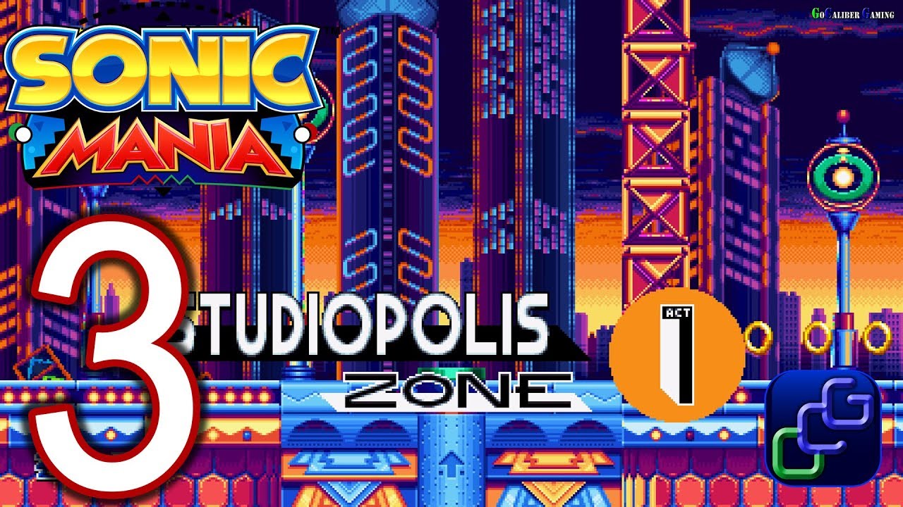 Sonic Mania Walkthrough - Part 3 - Studiopolis Zone - YouTube