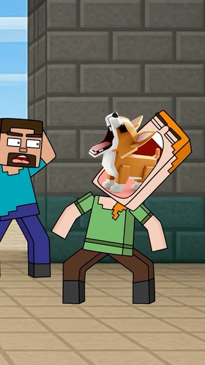 Alex and Steve! Trouble With The Possessed Dog😅 #minecraft #shorts # ...
