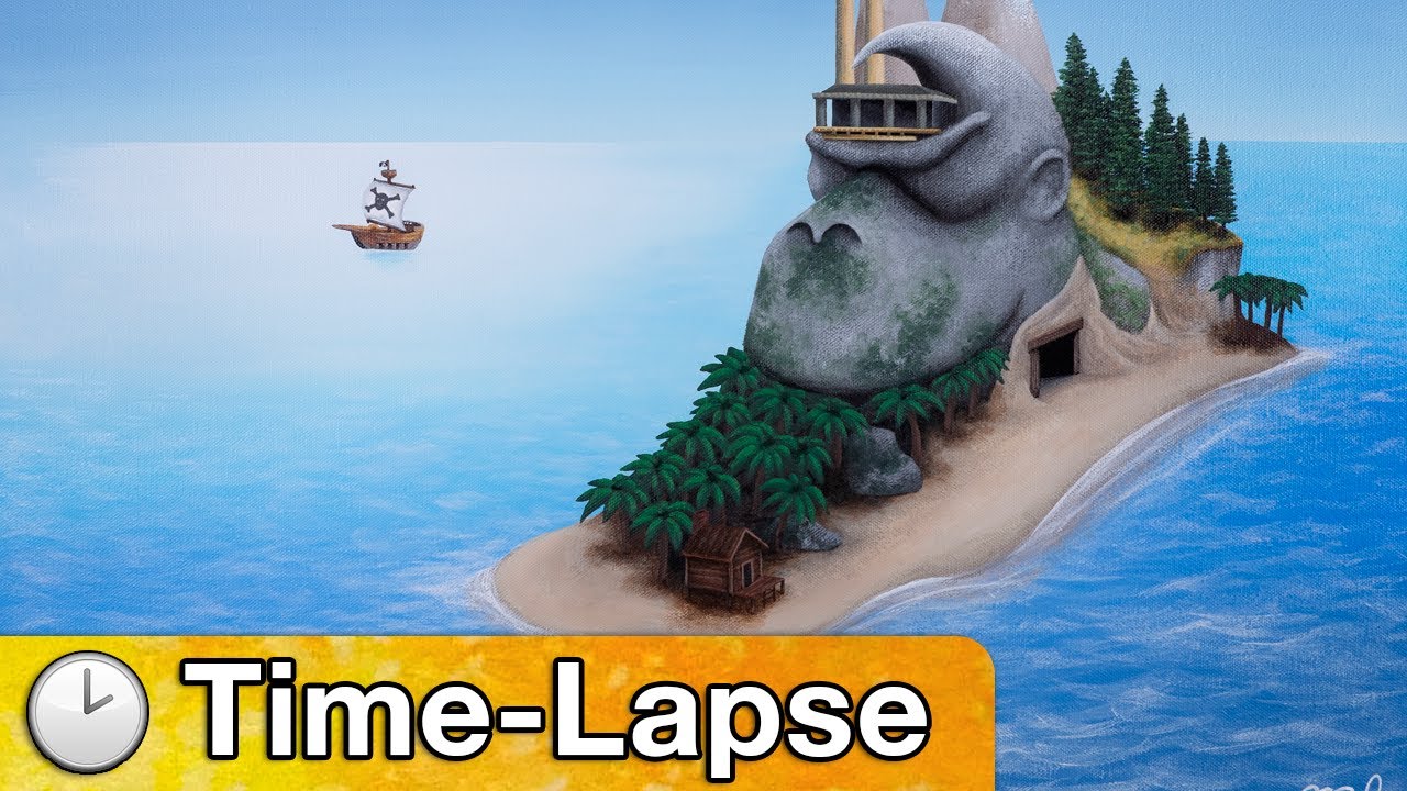 Donkey Kong Country - "DK Island" - Time Lapse Painting - YouTube