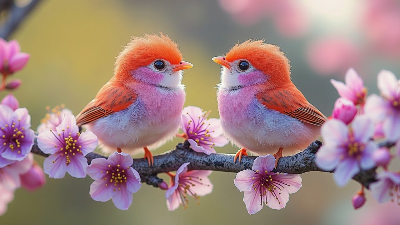 Beautiful Birds Singing with Soothing Piano Music 4K Nature Sounds for ...