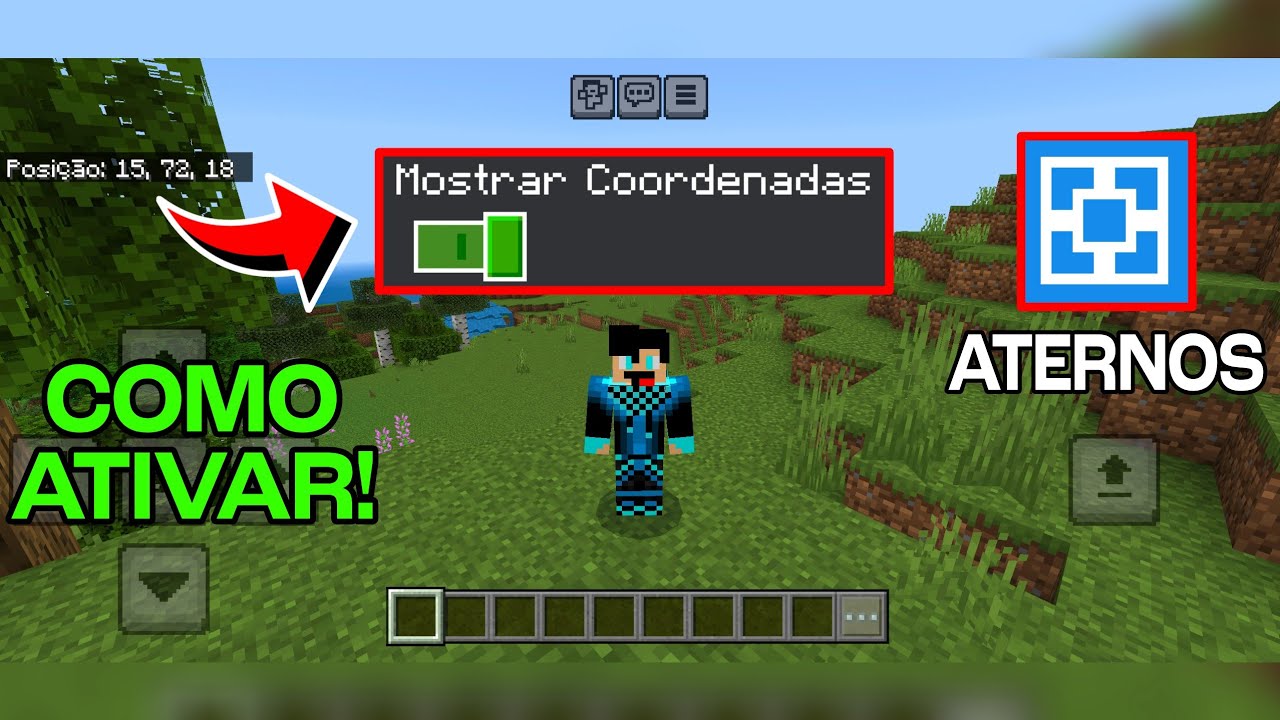 COMO ATIVAR AS COORDENADAS EM SEU SERVIDOR DO ATERNOS !! - YouTube