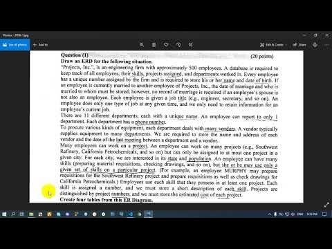 CSE Zagazig University - Database Final Revision #1- Database Design - YouTube