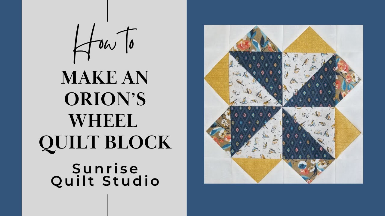 Orion's Wheel Quilt Block - YouTube
