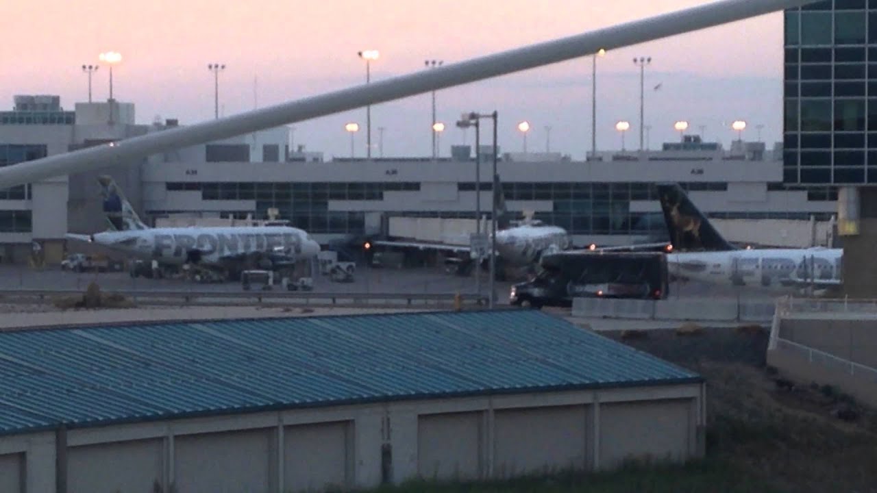 Frontier Airlines at DIA - YouTube