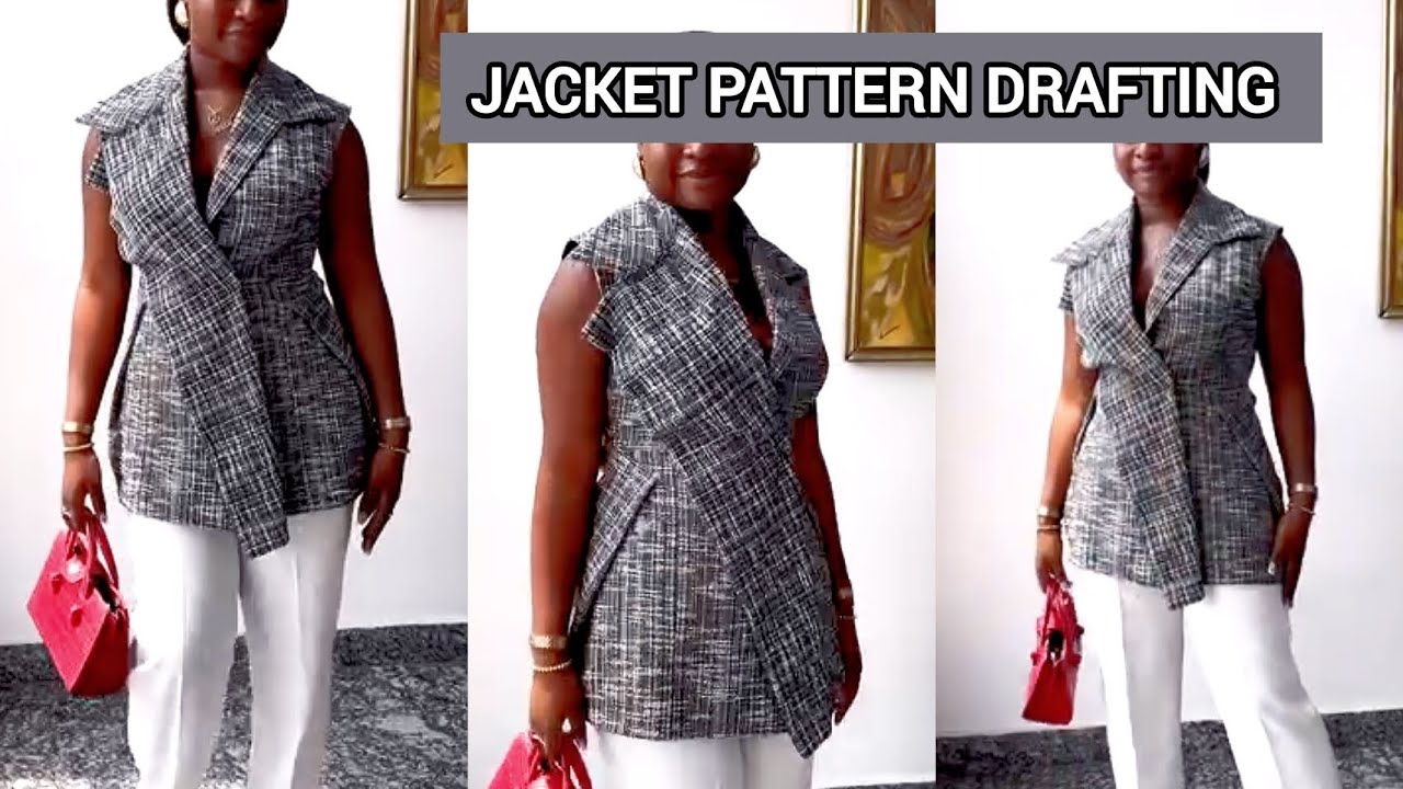 LET US DRAFT A STYLISH ASYMMETRICAL JACKET WITH CAMP COLLAR ...