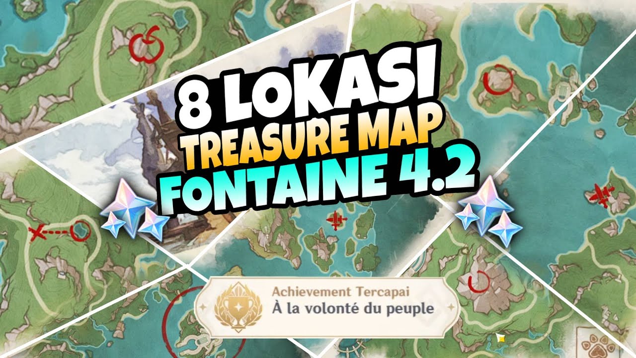 8 Lokasi Treasure Maps Fontaine 4.2 (8 Chest) | Genshin Impact - YouTube