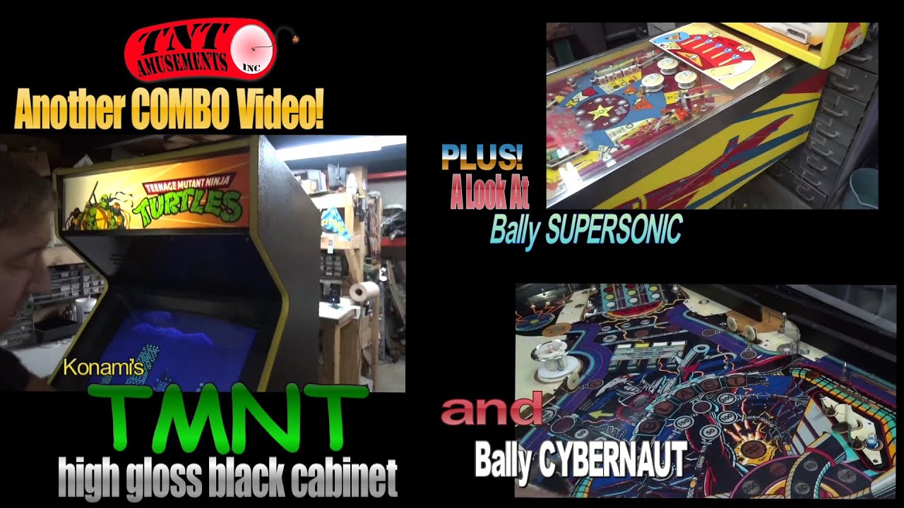 #952 Konami TMNT Arcade Game & Bally CYBERNAUT & SUPERSONIC Pinball ...