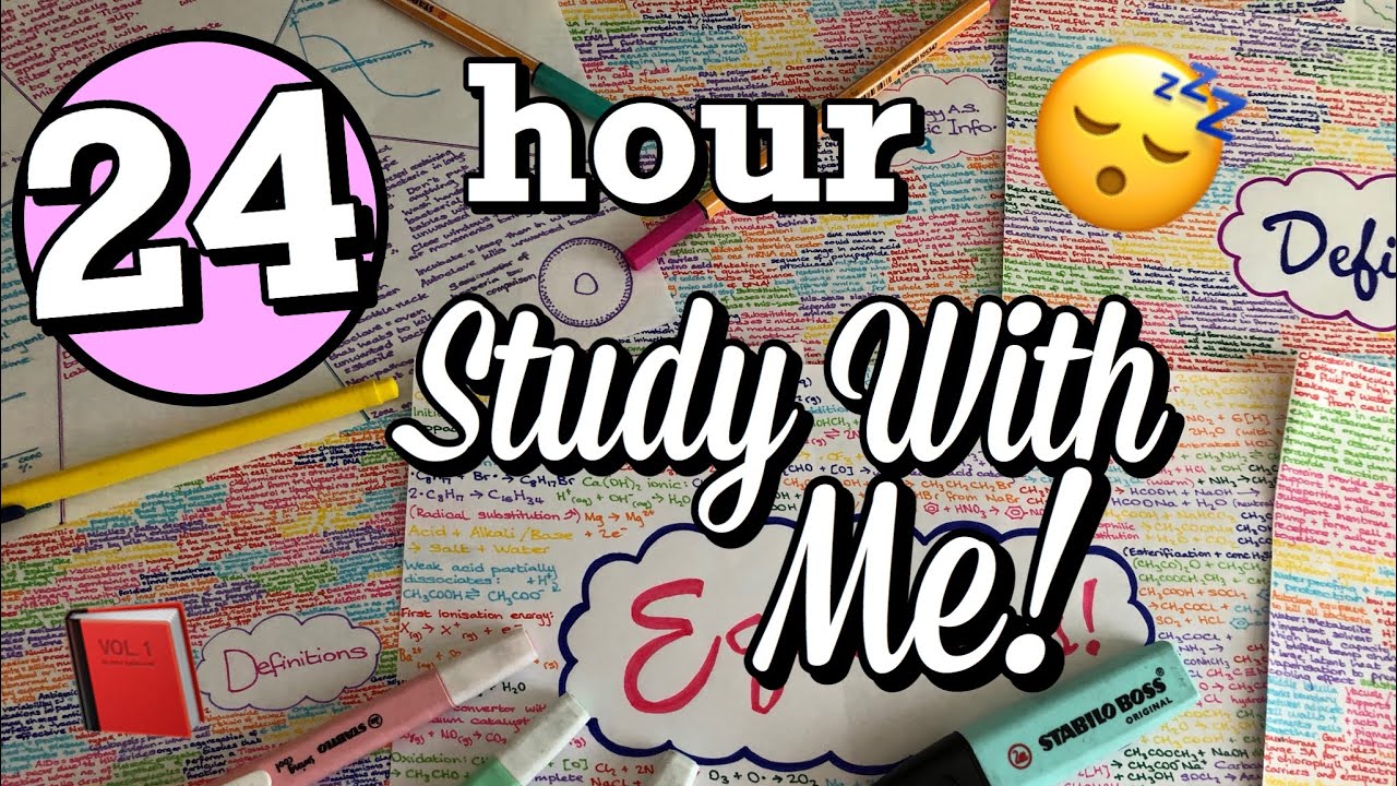 24 HOUR STUDY WITH ME! 📚😴 - YouTube