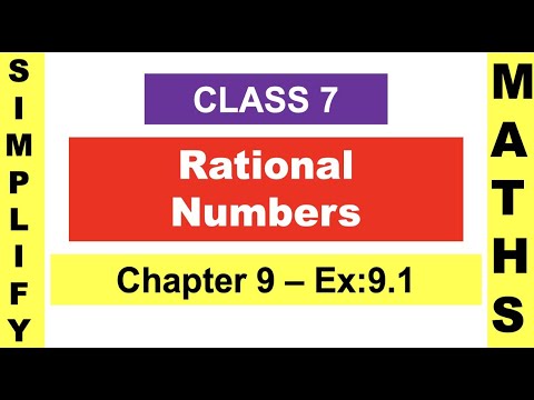 Rational numbers |Chapter 9|Class 7|Ex:9.1|NCERT|CBSE|English|Video 51 ...