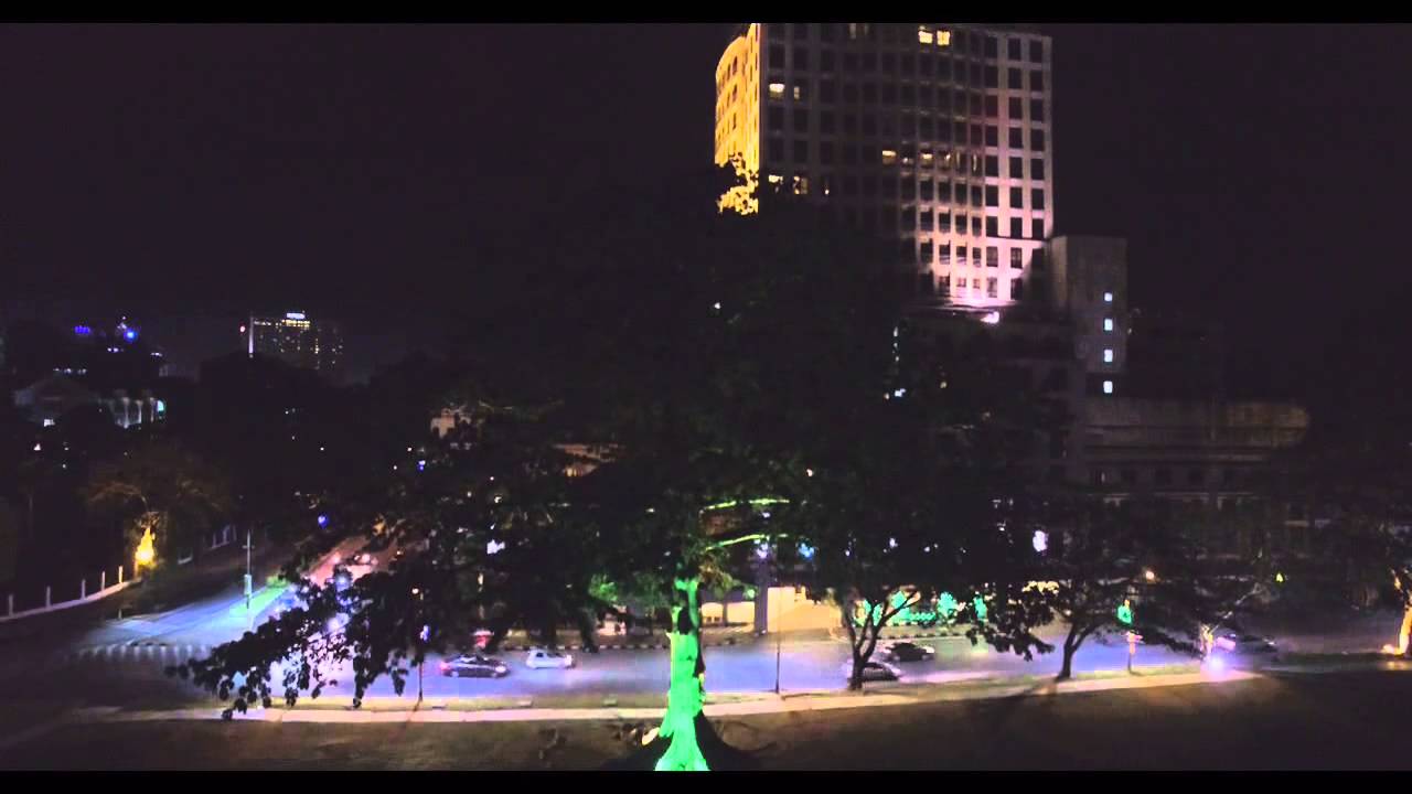 Aerial night view of kuching city DJI PHANTOM 3 P - YouTube