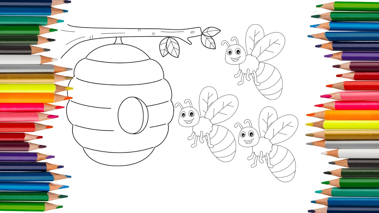How to draw beehive | how to draw beehive step by step | how to draw ...